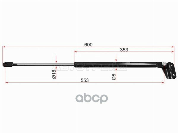 Амортизатор крышки багажника Honda CR-V 01-06 (Справа=Слева) Sat арт. ST-74825-S9A-003