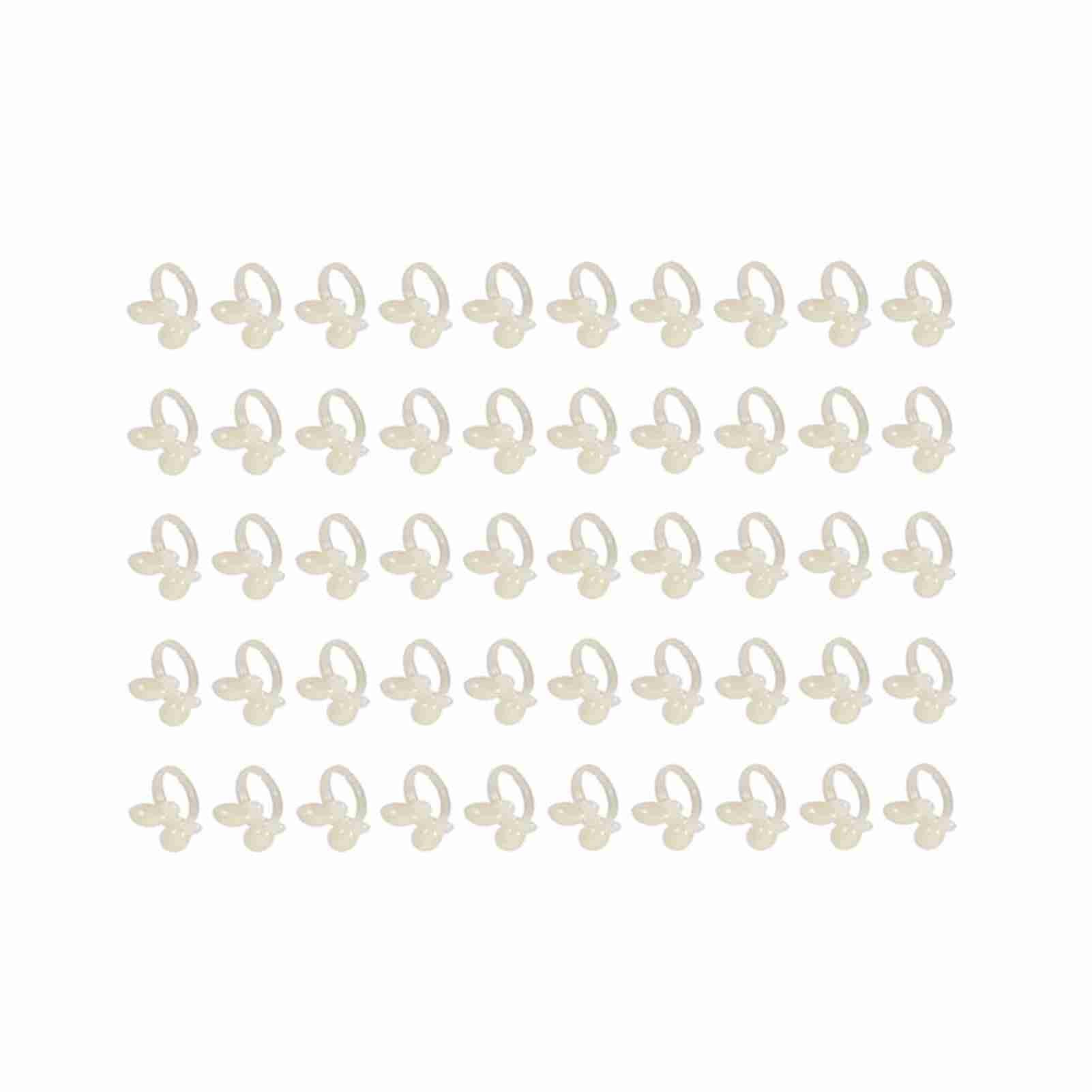 50 шт./компл. кольцо для ногтей, переносная бутылочка с гелем для маникюра, отображение цвета (бежевая бабочка)