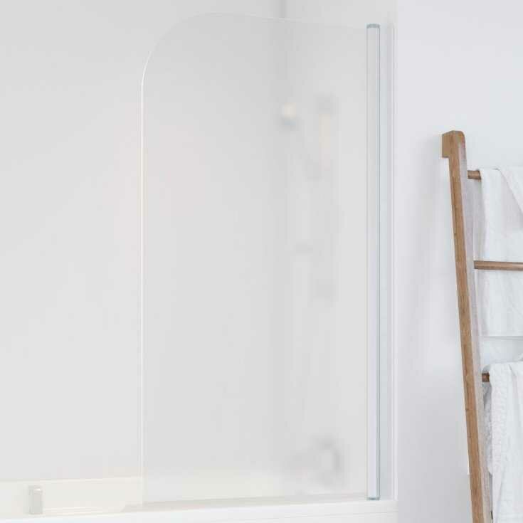 Шторка на ванну Vegas Glass EV 76 01 10 R профиль белый, стекло сатин