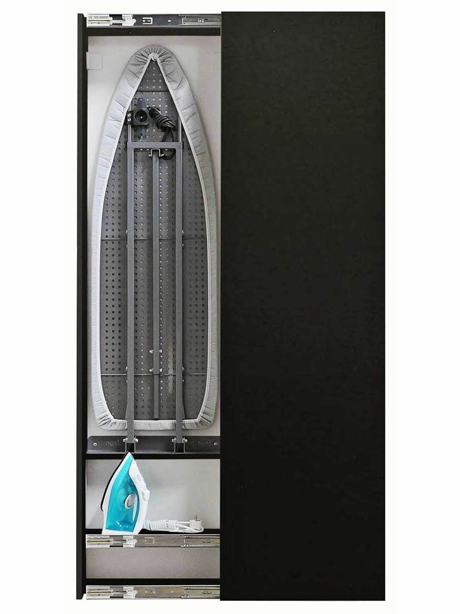 Встроенная гладильная доска без зеркала Айрон Бокс XL ЭКО Венге купе право