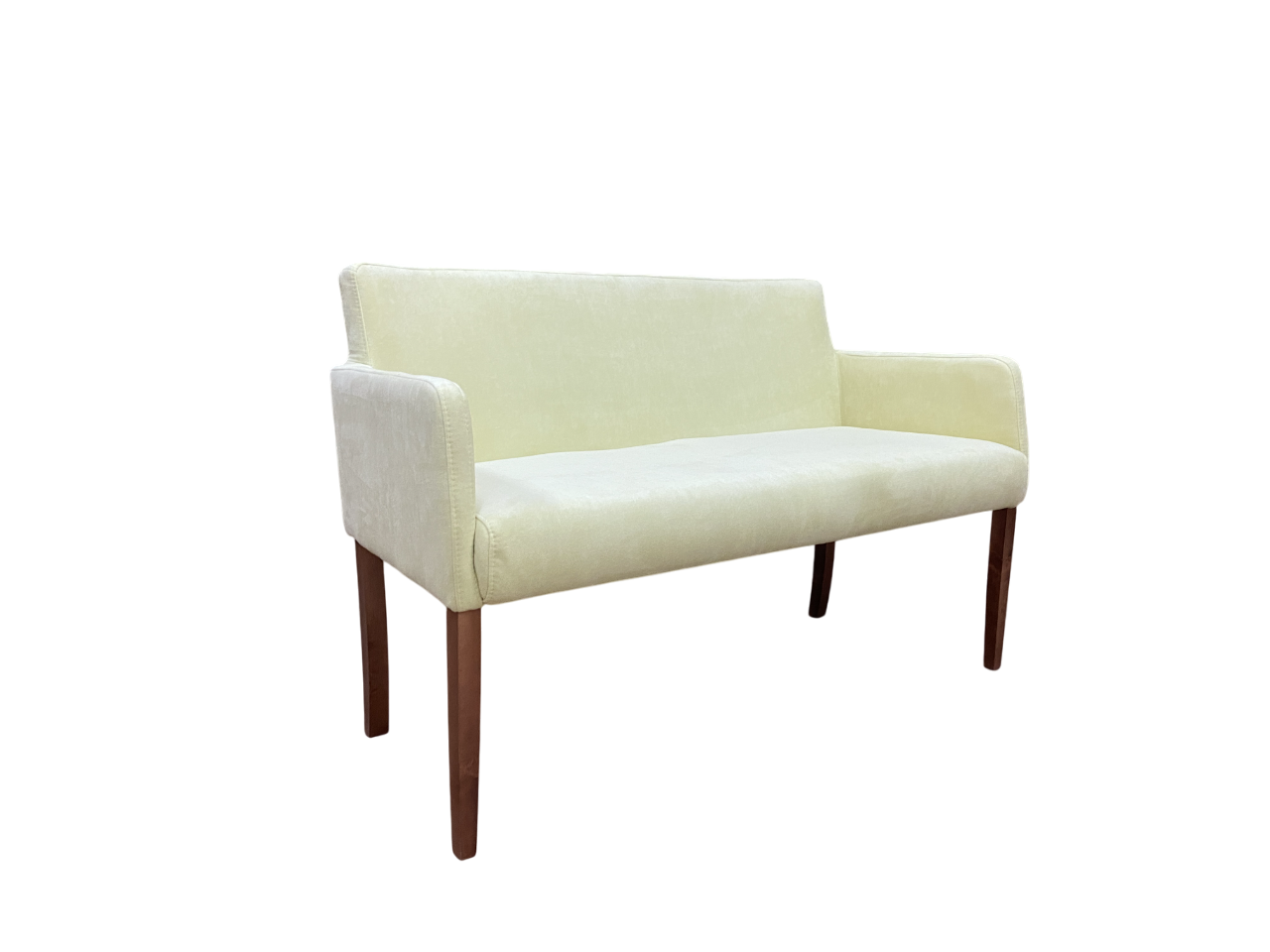 Диван GRUPПО 396 Барбар Teddy 330, велюр Teddy 330 желтовато-зелёный, с подлокотниками, 120см x 60см