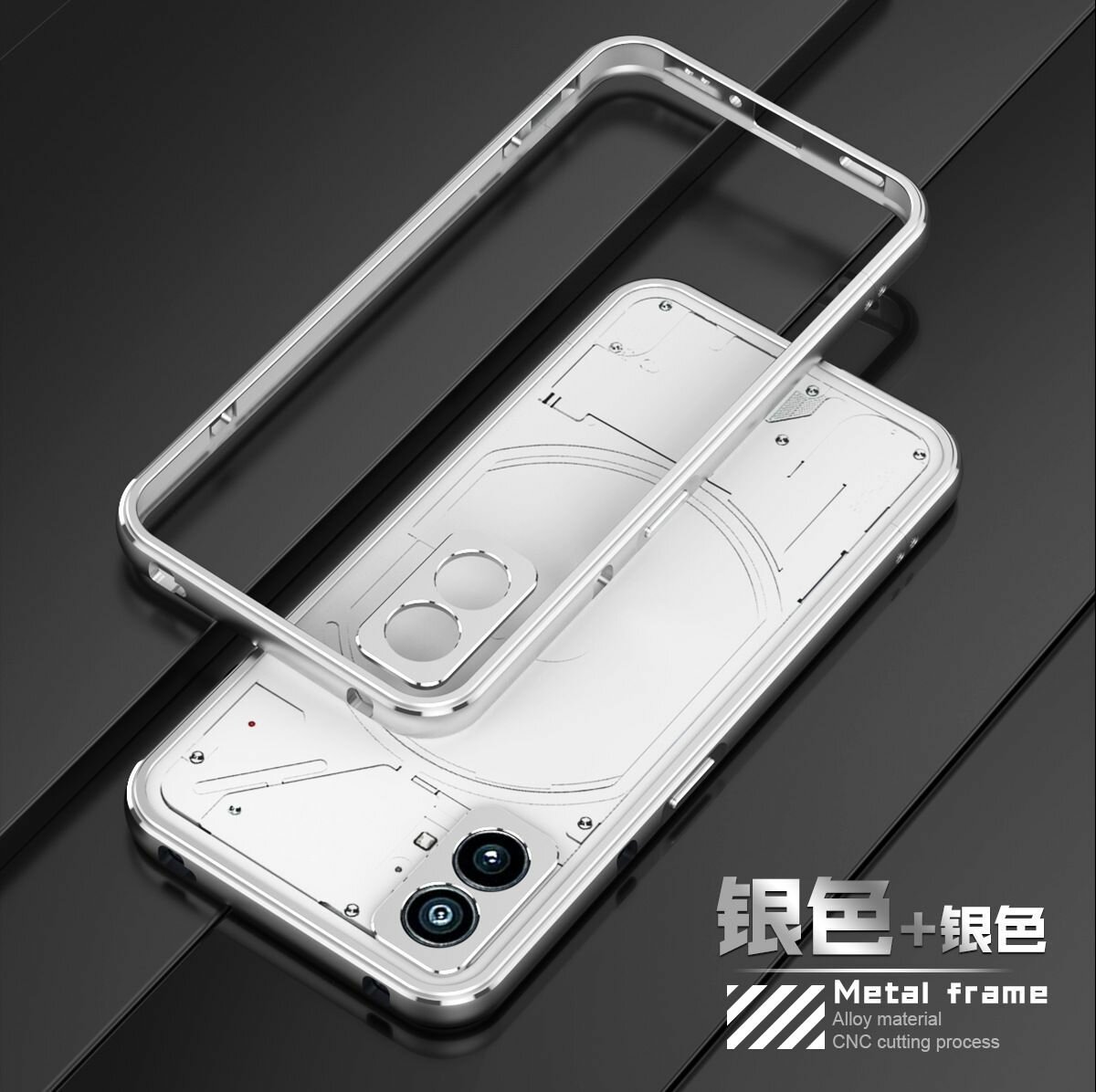Защитный чехол MyPads For Nothing Phone 1 с металлическим каркасом для мобильного телефона