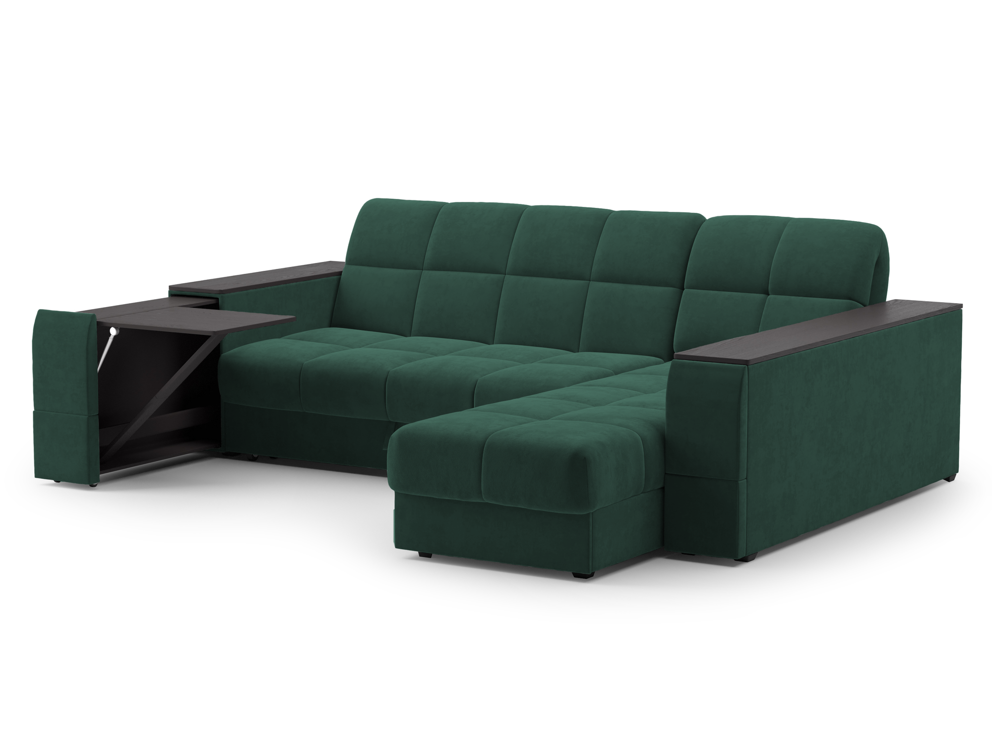 Угол Флай, аккордеон, угол со столиком, с коробом для белья, велюр