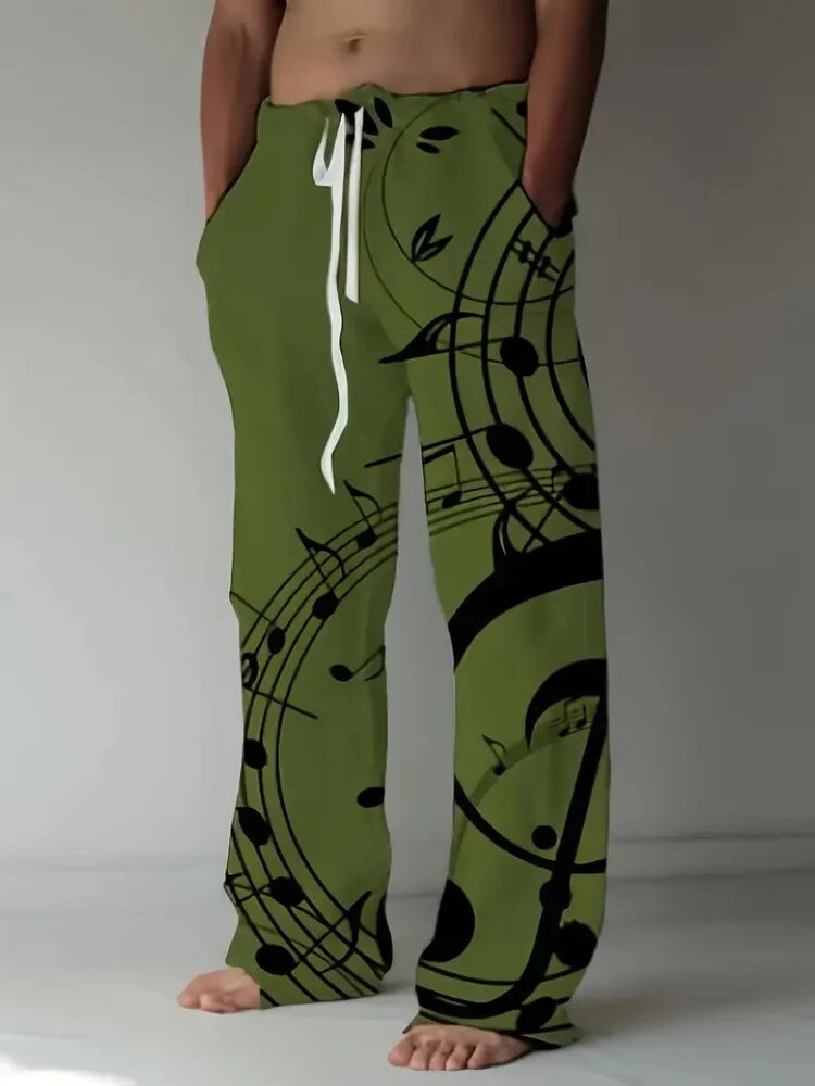 Мужские прямые брюки Harajuku 3D печать М, D81PZX252111544316