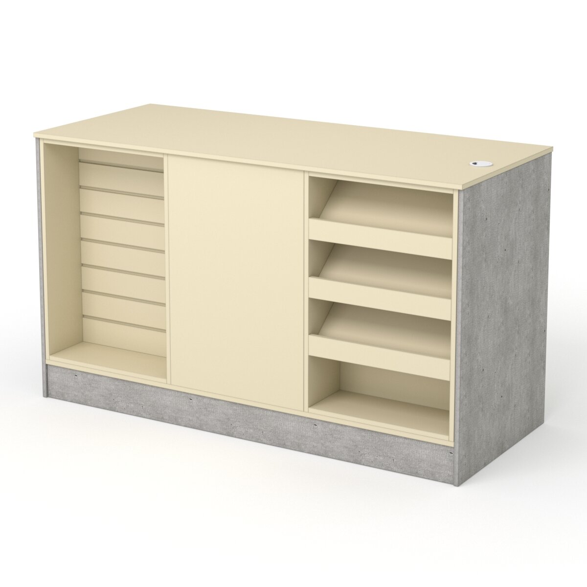 Кассовый стол "ривьера" №3, Метрополитан Грей и Крем Вайс. Производитель товара - компания Westcom.