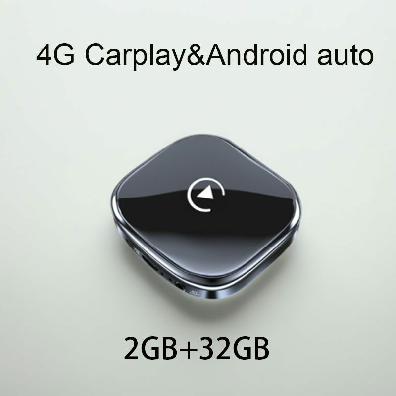 Автомобильный адаптер Bluetooth Android 13, 4G LTE 2+32GB , Беспроводной адаптер CarPlay для автомагнитолы