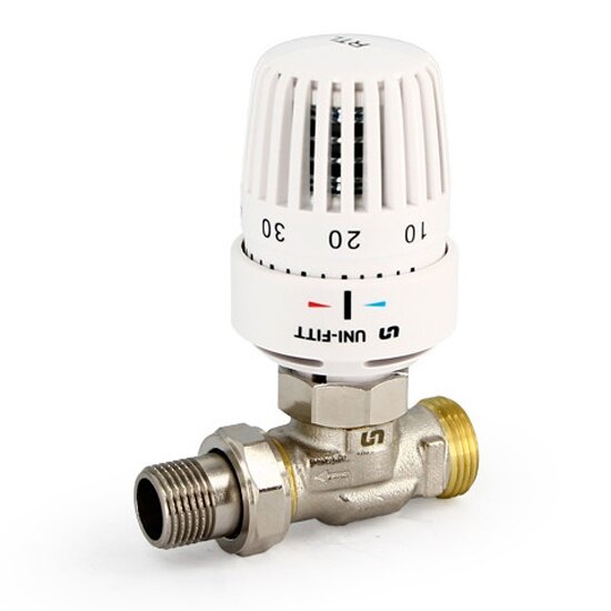 Ограничитель температуры обратного потока теплоносителя Uni-fitt НВ 1/2" х 3/4" ЕК с разъемным соединением