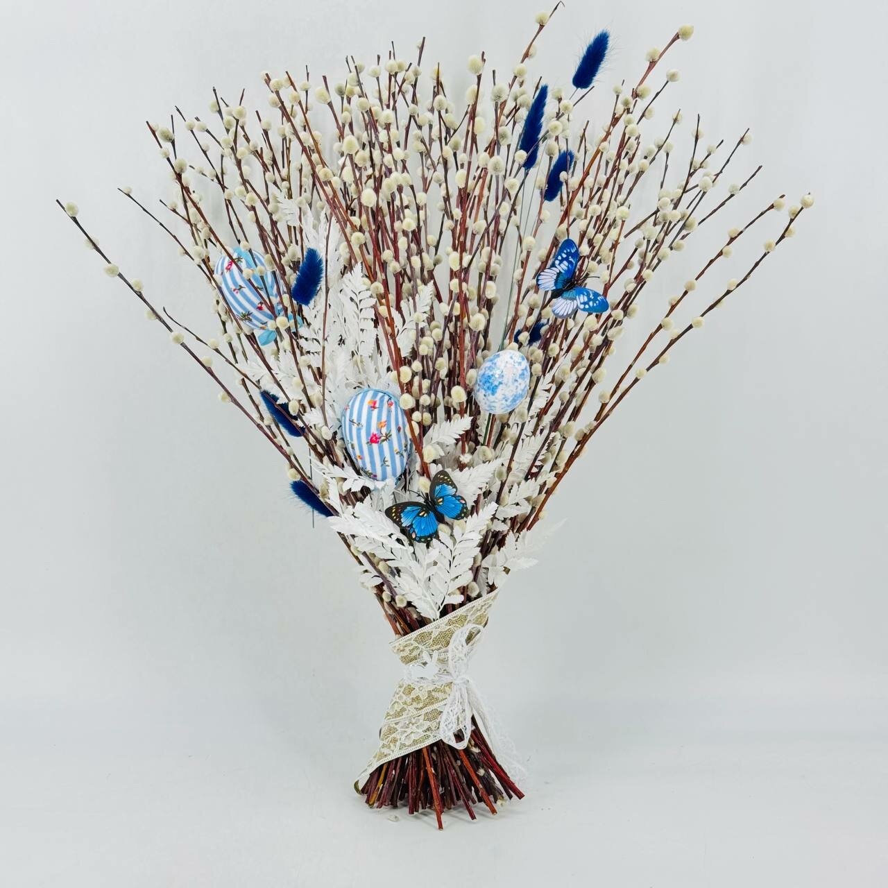 Букет из вербы 151 ветка. Пасхальный вербный букет. Верба живая красноталка