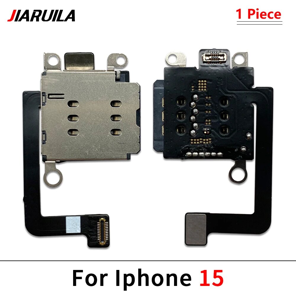 Новый считыватель SIM-карт для iPhone 11, 12, 13, 14, 15, Pro Max Plus, мини-разъем с двумя слотами для SIM-карты, внутренний адаптер с гибким кабелем For iPhone 15