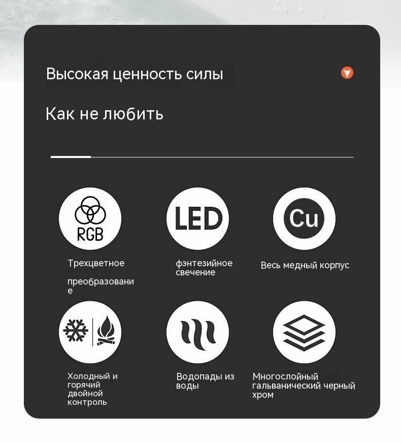 Смеситель для раковины в ванной со светодиодной подсветкой, 3 цвета, меняющие цвет излива водопада, смеситель для холодной и горячей воды Черный / серебристый / белый