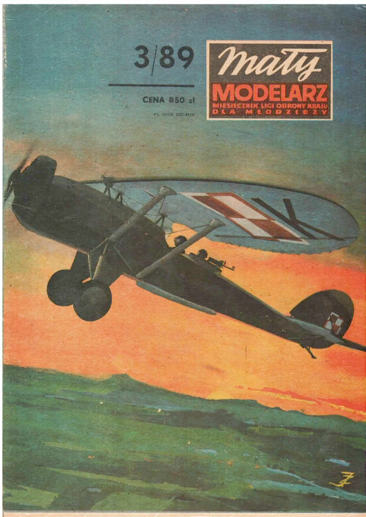 Сборная бумажная модель Самолет-разведчик "Lublin R-XIII D" - Maly Modelarz(Малый Моделяж) №3/89 (Журнал)