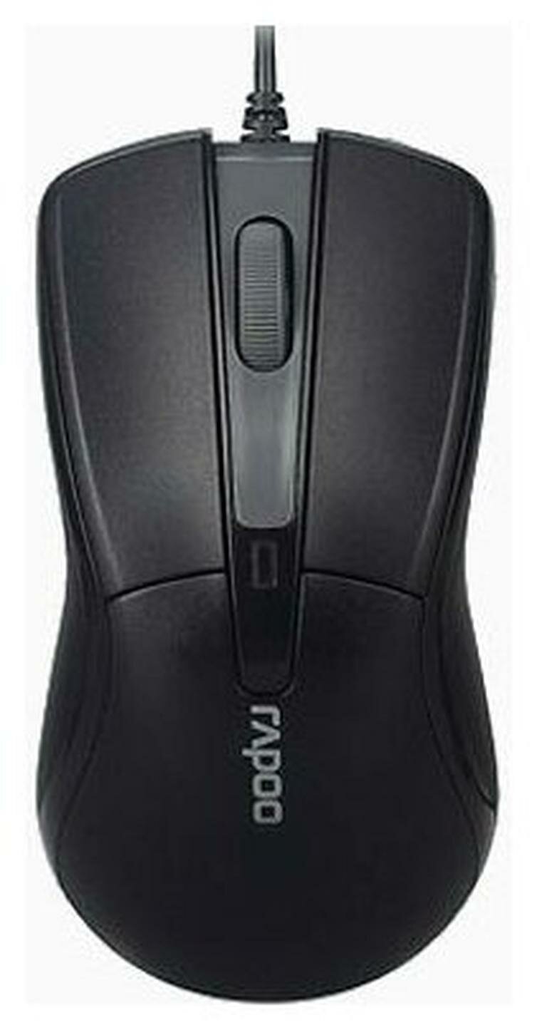 Мышь Rapoo N1162 Black USB, оптический светодиодный сенсор, черный