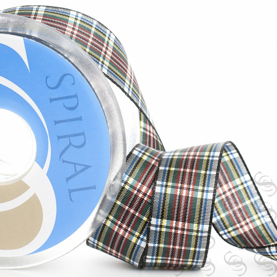 Лента с рисунком клетка SAFISA, 26 мм, 25 м, цвет 05, хаки