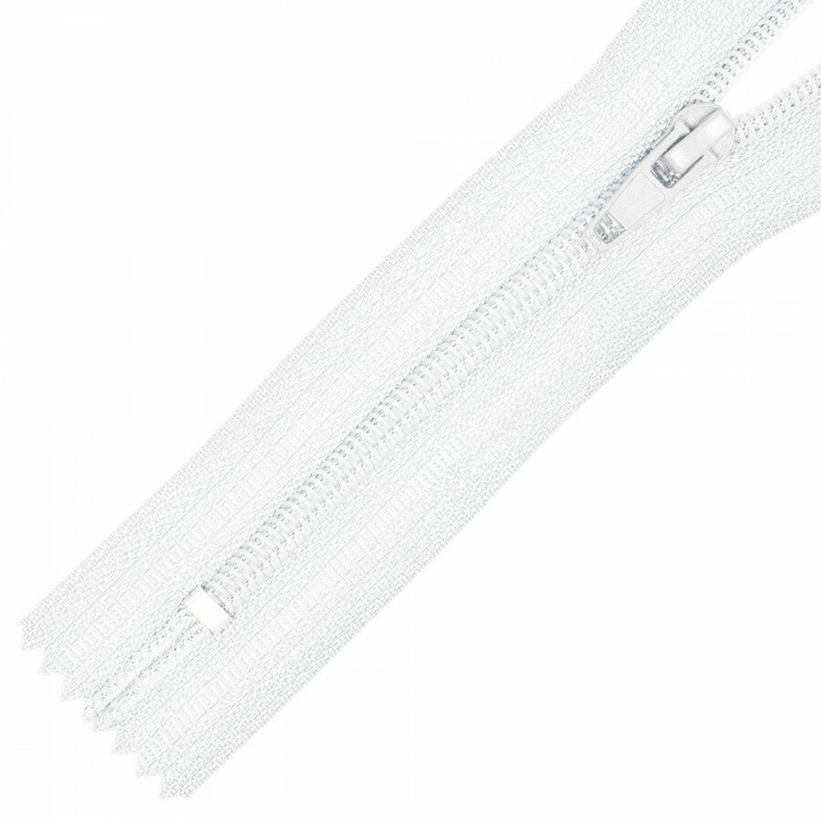 Молния MaxZipper брючная N4 замок автомат, 20см н/р цв. F101 белый