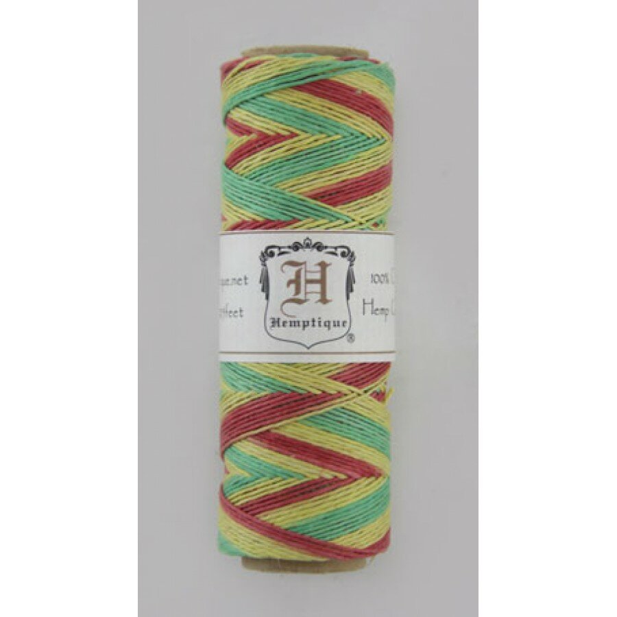 Шнур из пеньки HEMPTIQUE на катушках #10 - 0,5 мм, 62,5 м, 25 г 62,5 м мультиколор #10 - 0,5 мм HEMPTIQUE HS10VA-RASTA