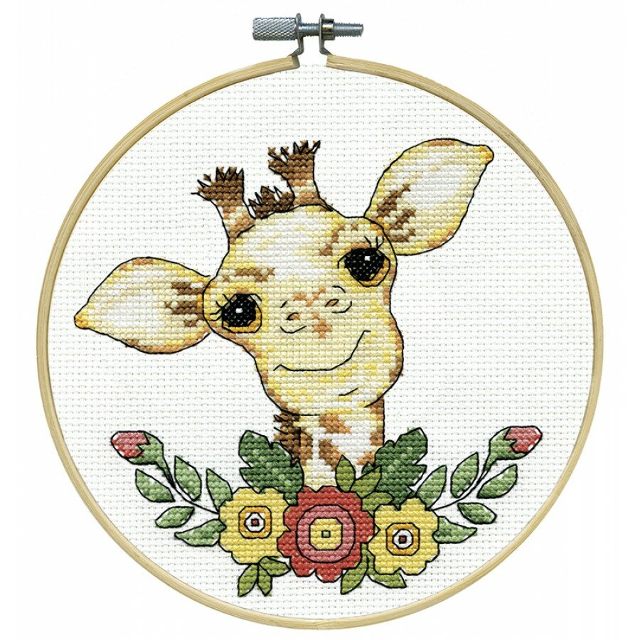 Набор для вышивания Жираф 20 см DESIGN WORKS 7039