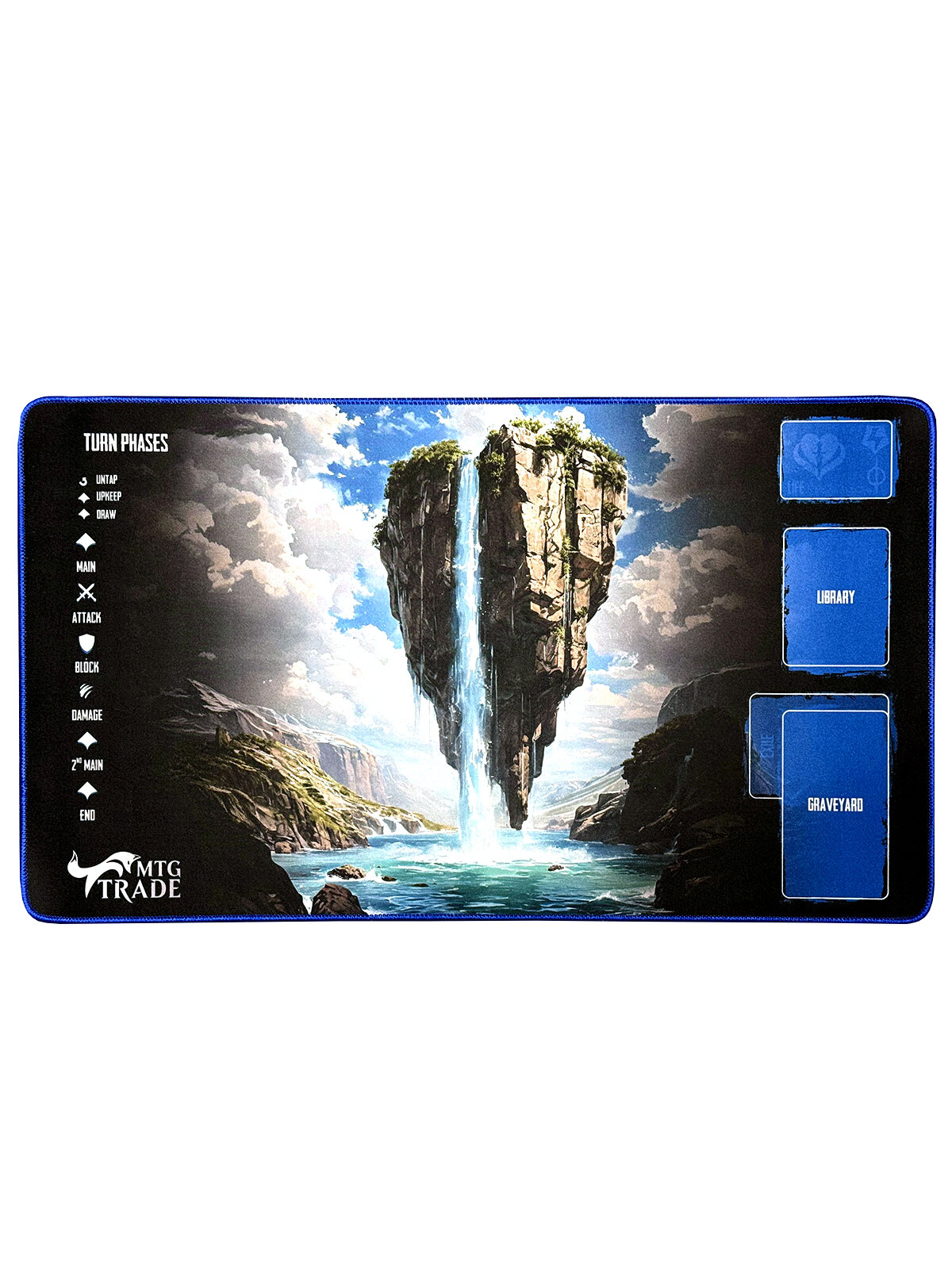 Игровой коврик для мыши и MTG MTGTRADE Остров Эдр 60x35 см с прошитыми краями