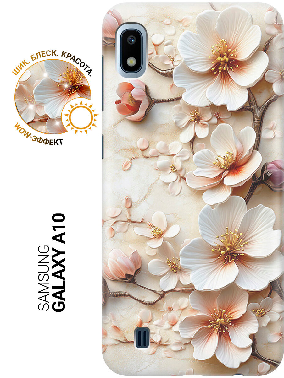 Силиконовый чехол на Samsung Galaxy A10 с принтом "Цветение вишни"