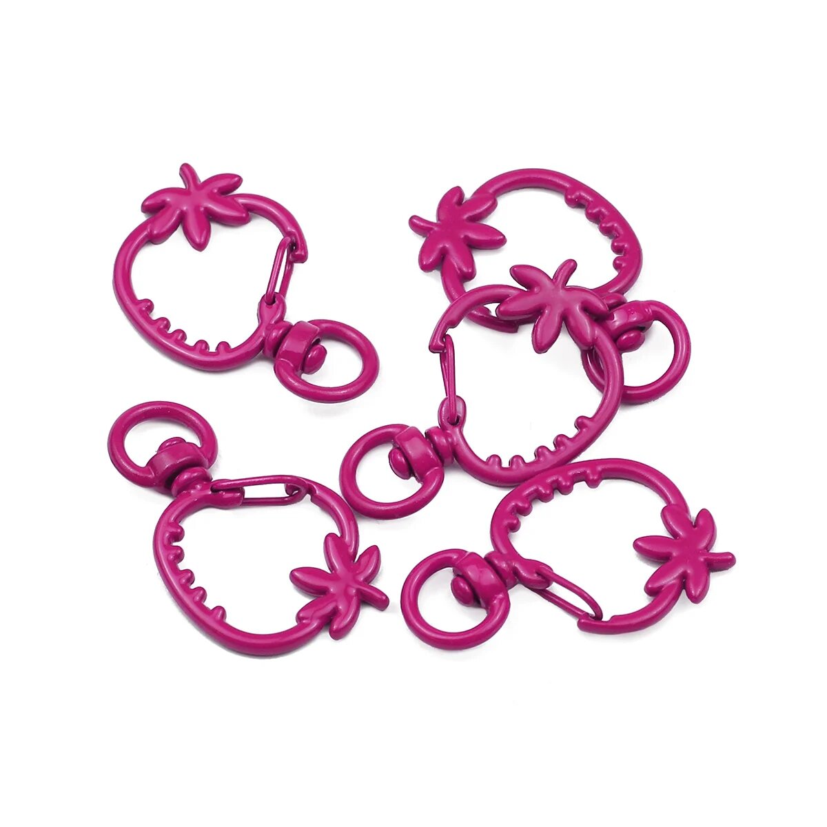 Застежки-карабины YHBZRET клубника 38 мм, 3-9 шт Розовый, 9pcs lot, Роза Красная