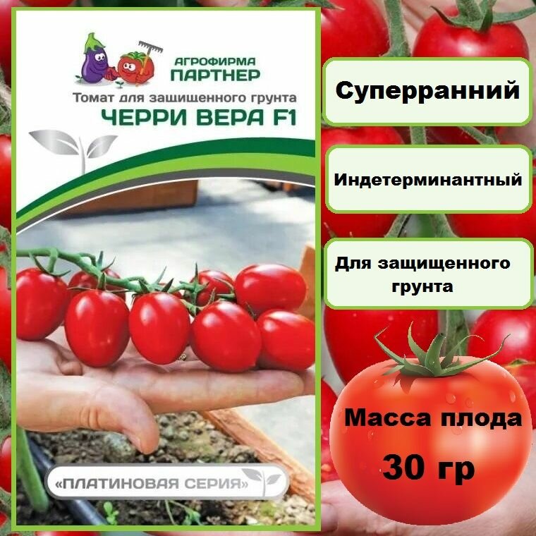 Семена Томат Черри Вера F1 / Партнер / индетерминантный, суперранний