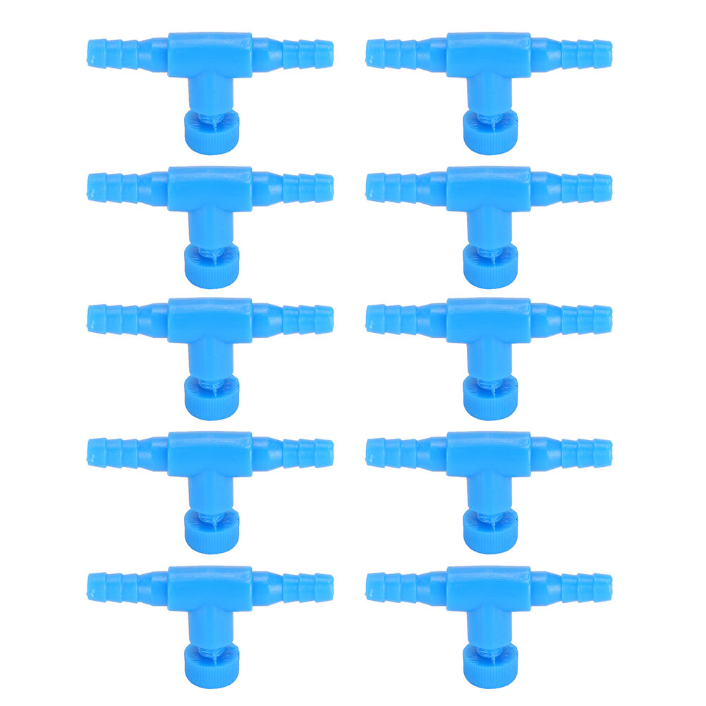 10 шт. тройник для аквариума, 3-ходовой насос, воздушная трубка, регулировка объема воздуха, регулирующий клапан для шланга 0,2 дюйма