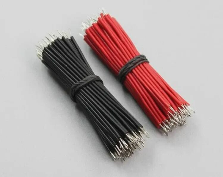 Луженые провода 3239-22AWG, 180 градусов, 60 мм, 2PIN, 100шт