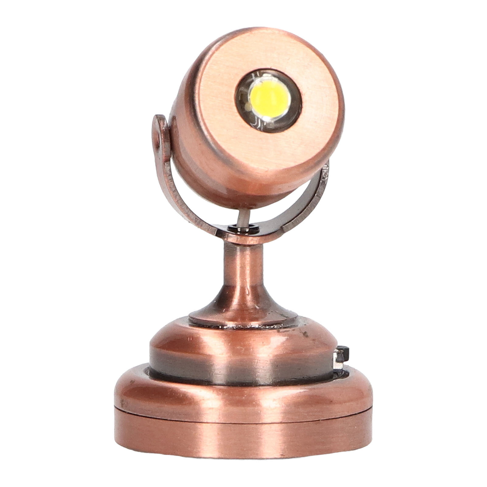 Миниатюрный светодиодный лазерный светильник для кукольного домика, с базовым выключателем, бронзовый.