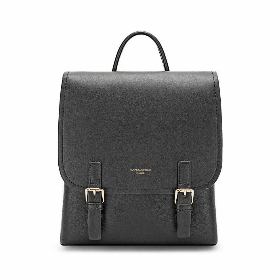 Рюкзак David Jones 7547, городской, школьный, искусственная кожа, черный, 0.7кг