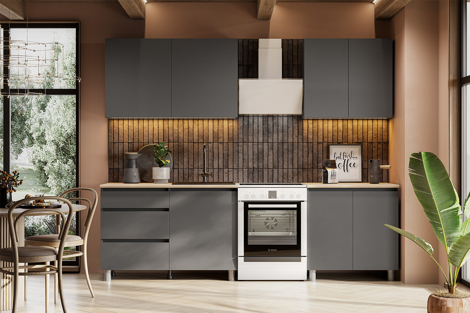 КГ Денвер 00-00110844, 2 м, графит серый/дуб сонома