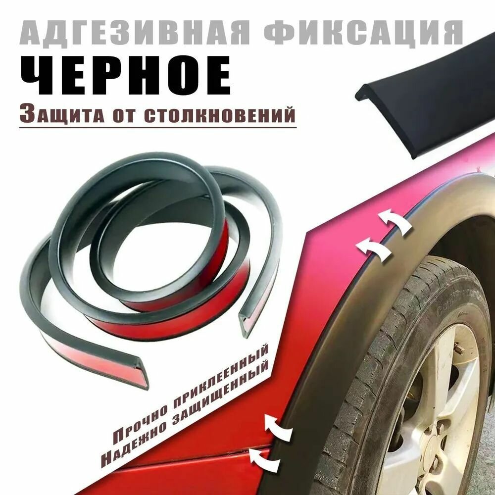Углеродная самоклеящаяся накладка на колесную арку защита от царапин и грязи, длина 1.5/3/6 м,