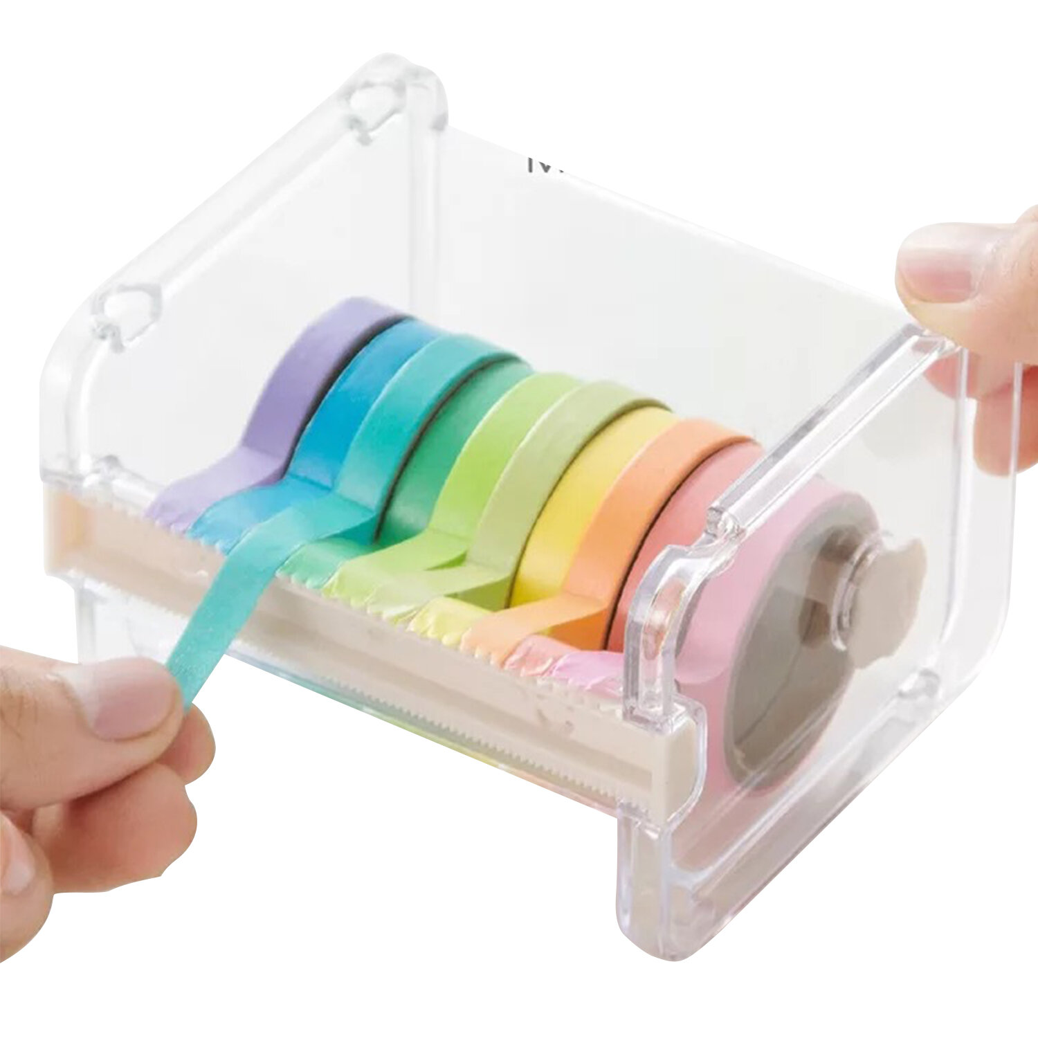 Диспенсер для ленты с ножом Tape Dispenser Cutter Roll Tape Holder Organizer для стола DIY стикер Roll Tape Cutter Dispenser аксессуар для офисного стола, Цвет: Зеленый; Бежевый; Желтый (Доступно), Материал: PS, ABS, Пригодный диаметр: 6.5см / 2.55дюйма,