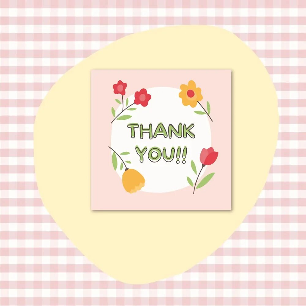 Открытки спасибо 50 шт K-159