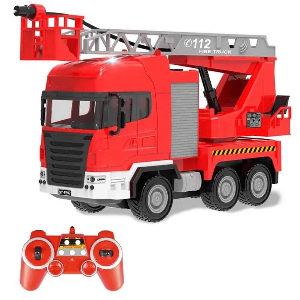 Пожарный автомобиль Double E Пожарная машина с помпой для воды YS0403280, 1:20