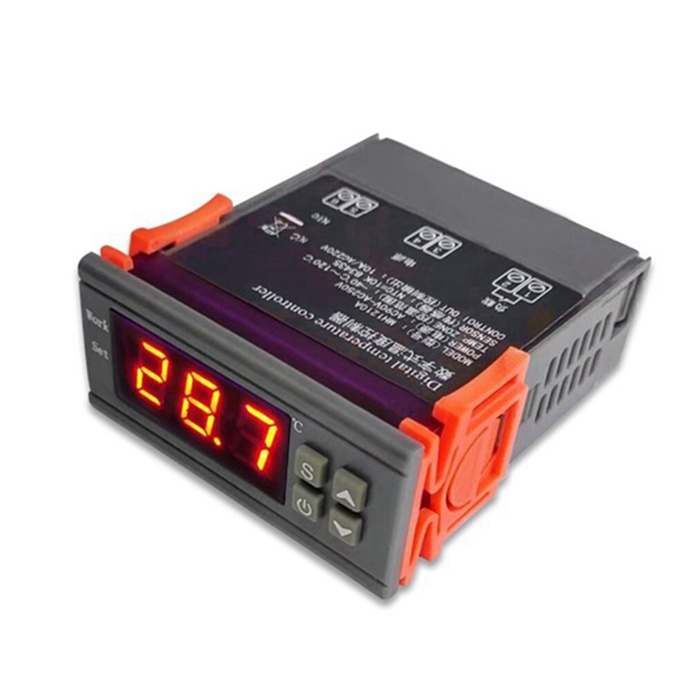 MH1210W Цифровой 10A 220V термостат-регулятор с датчиком, управление