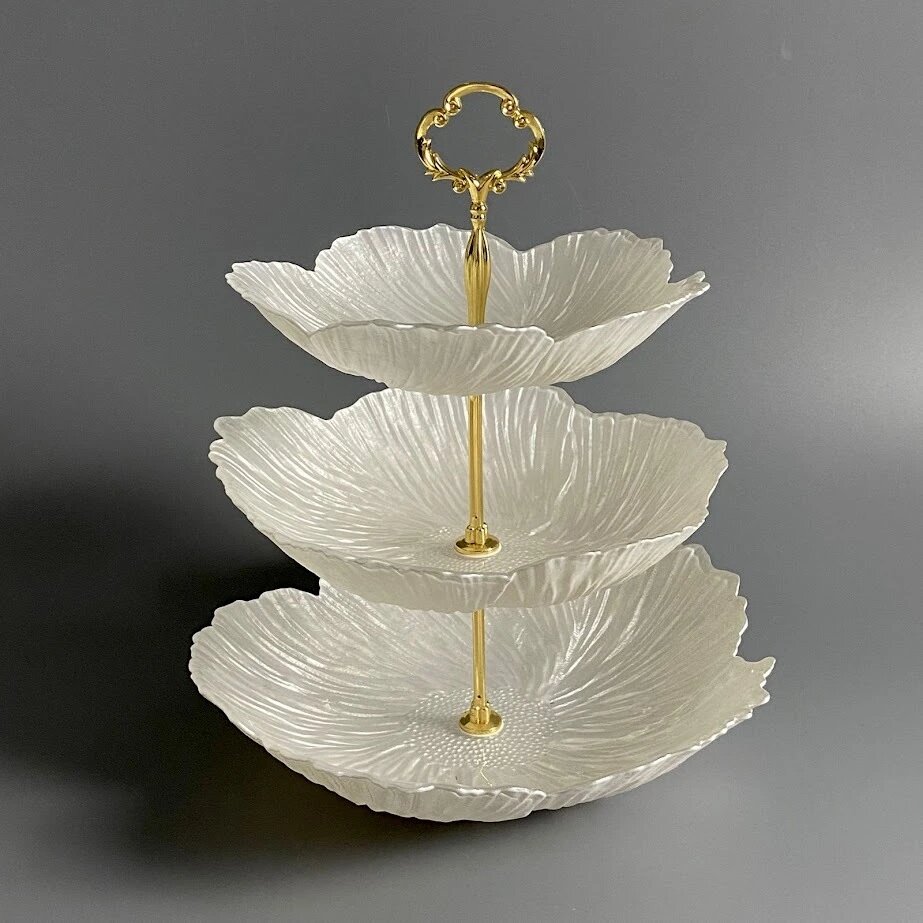 Трехъярусная этажерка Стекло 200-164 118-200-164