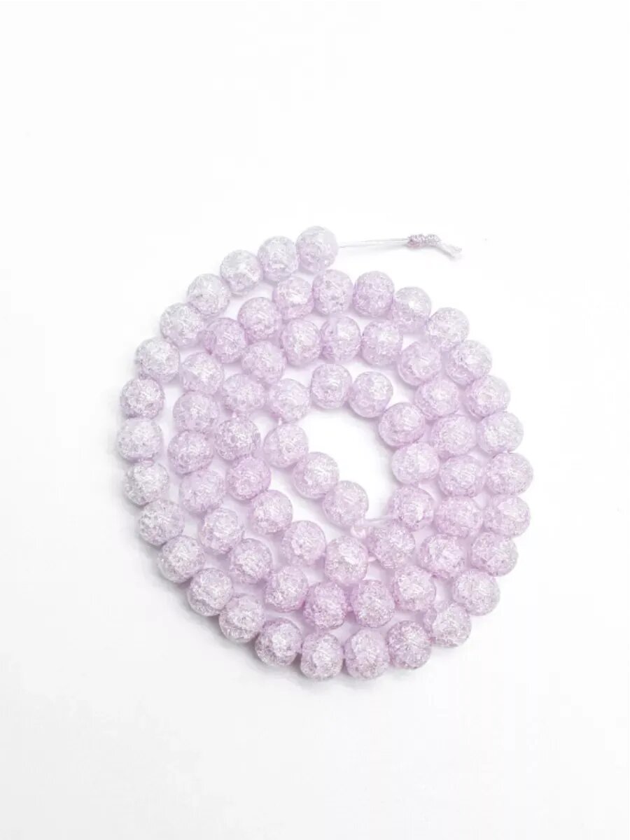 0652 Сиреневый снежный кварц бусины камни 6мм комплект 1нить