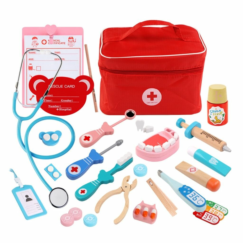 Доктор Playset 24/24/25 Toy Piece Притворная ролевая игра для дошкольных малышей и детей в возрасте 3 лет выше