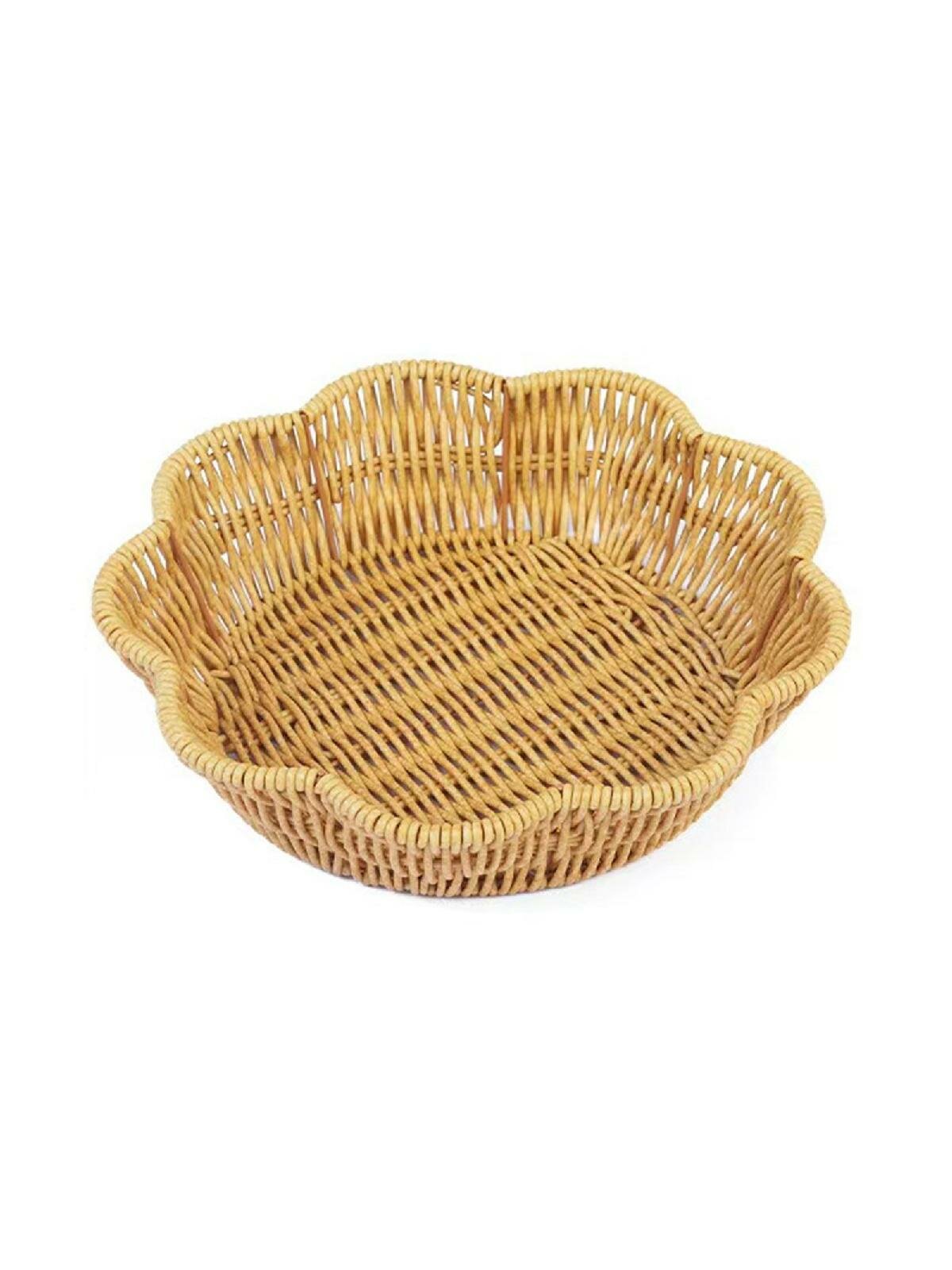 Имитация плетеной корзины для хлеба, подноса для фруктов, цветов, еды, овощей, сделанных вручную, для кухни и ресторана