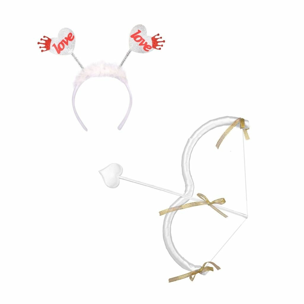 Праздничное платье с луком и стрелами Купидона-Белый комплект из двух частей