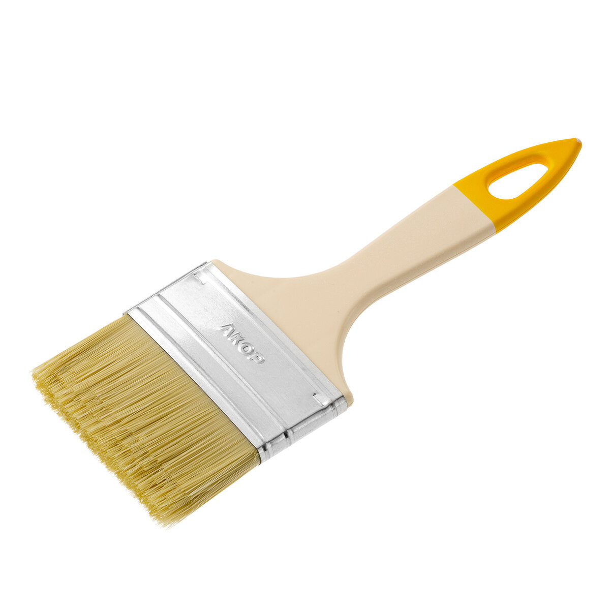 Кисть плоская Акор Стандарт Столичная, смешанная щетина, пластиковая ручка, 75 x 8 мм