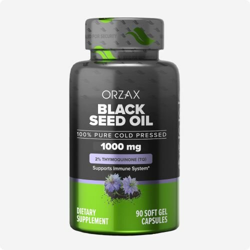 Масло Черного Тмина / ORZAX Black Seed Oil 1000 мг 90 софтгель