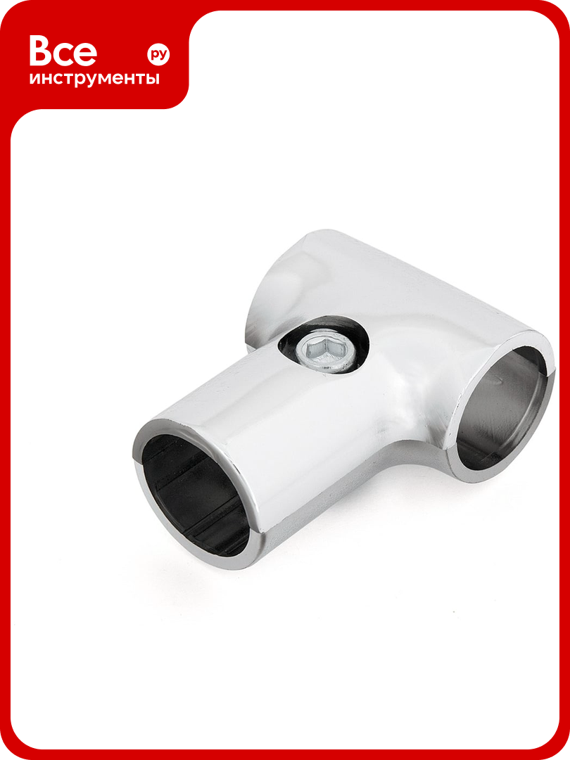 Соединитель 2-х труб Palladium Т-образно, усиленный JF-09 BH CP, перпендикулярного соединения двух