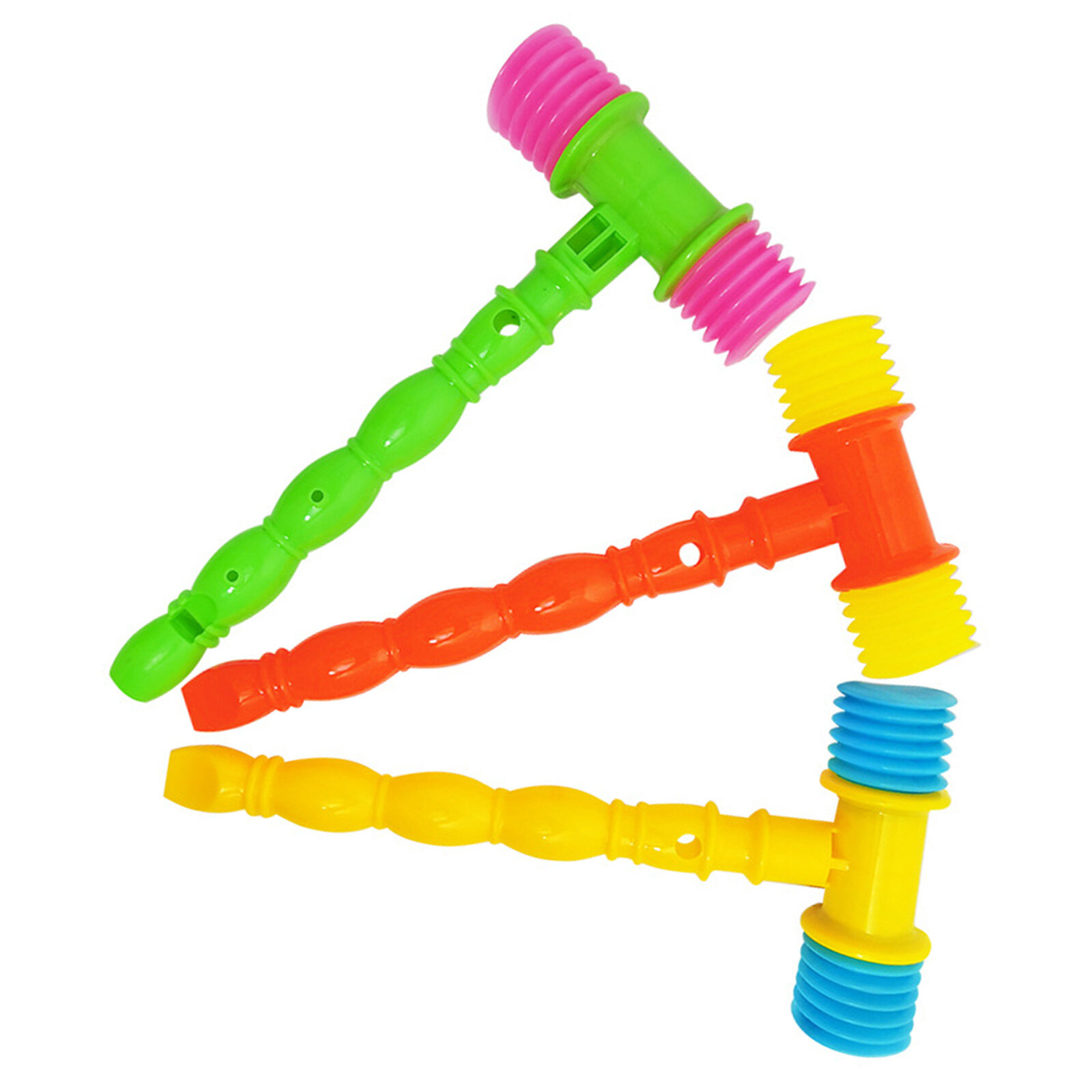 Детская пищащая игрушка-молоток сенсорная пластиковая для ручного захвата