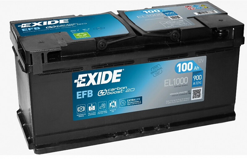Автомобильный аккумулятор EXIDE EFB EL1000 353x175x190