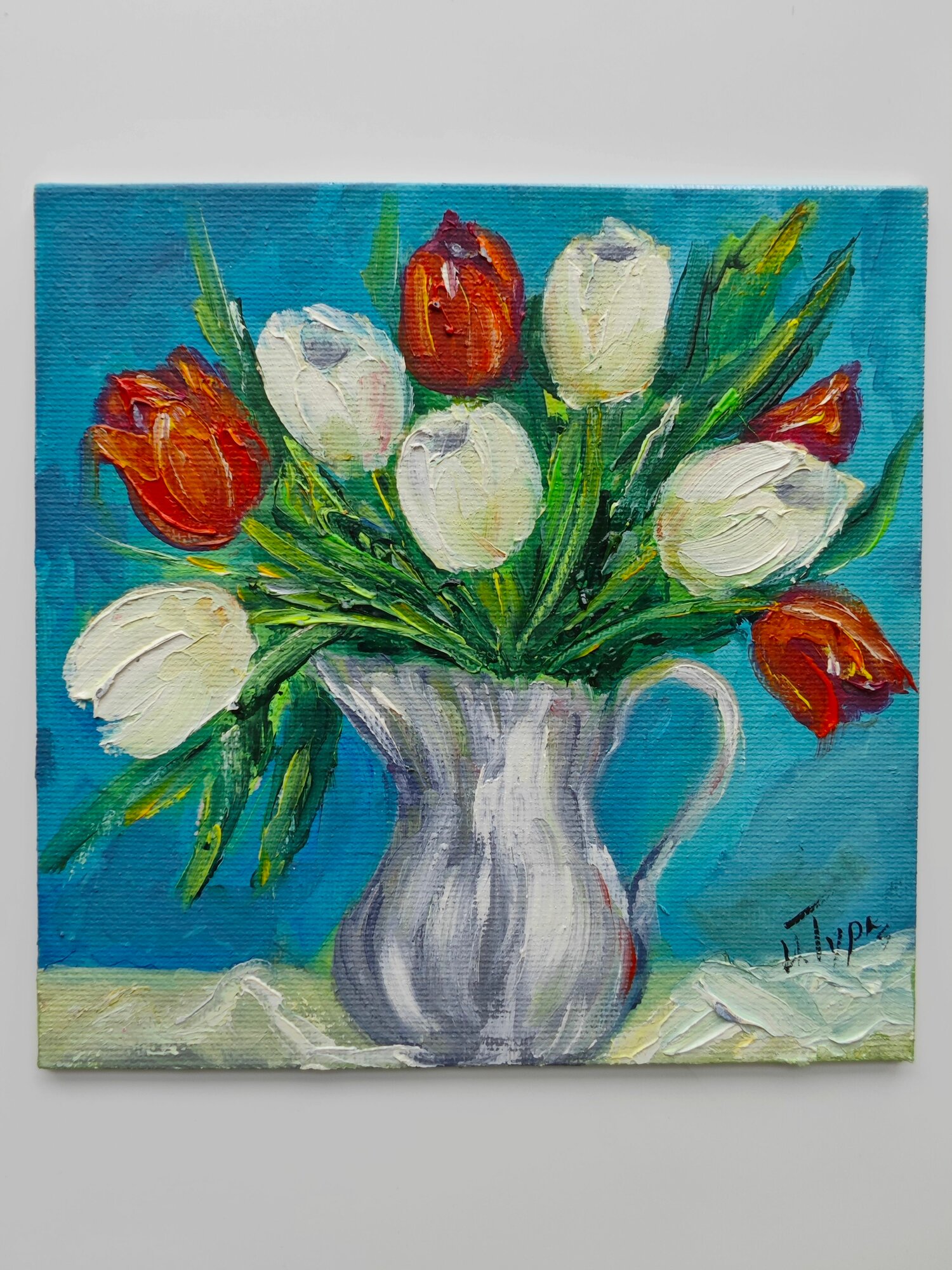 Мини картина маслом на холсте 10х15см