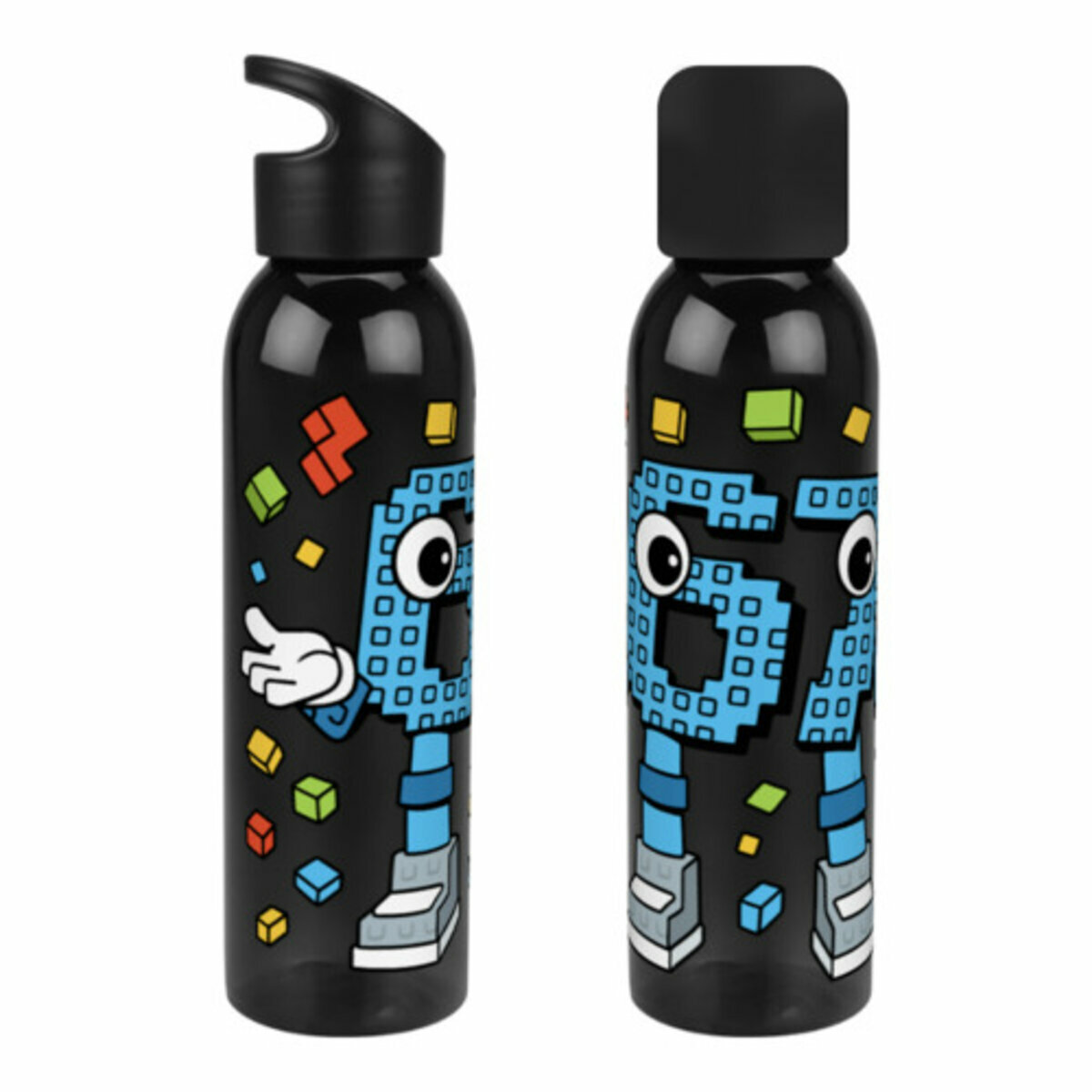 Бутылка для воды «Укради брейнрот 67 игрушка steal brainrot 67 мем» (черный)