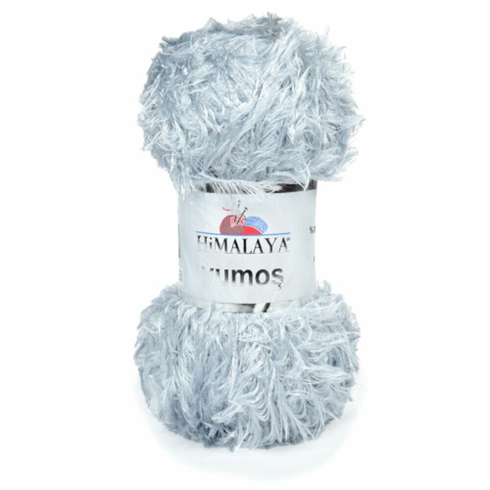 Пряжа Himalaya Yumos 60079 Сталь 4 мотка (Нить меховая Хималая Юмос)