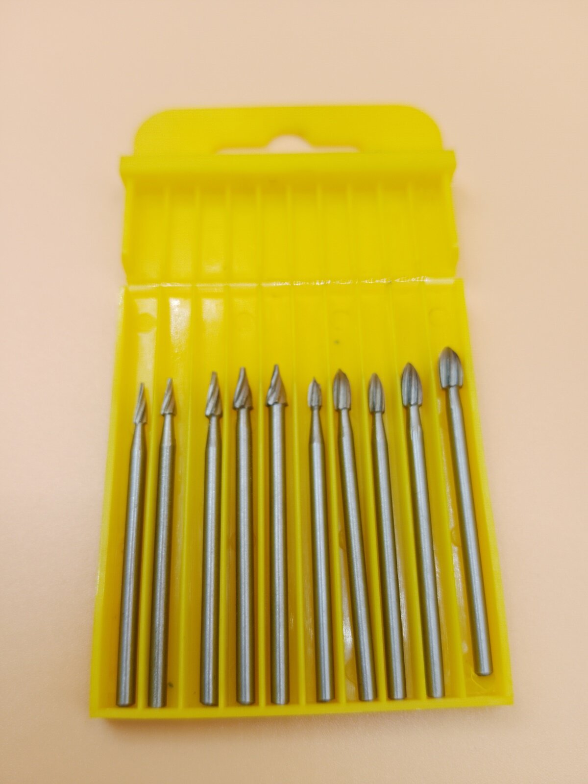 Набор боров, металл HSS, острый конус, овал 10 шт. 4392