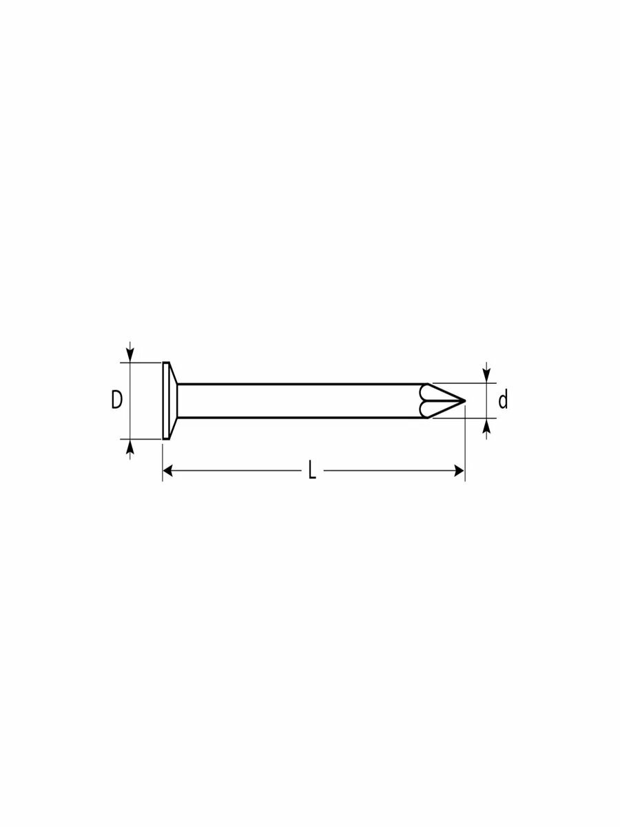 ГОСТ 4028-63, 90 x 3.5 мм, цинк, 1 кг, строительные гвозди