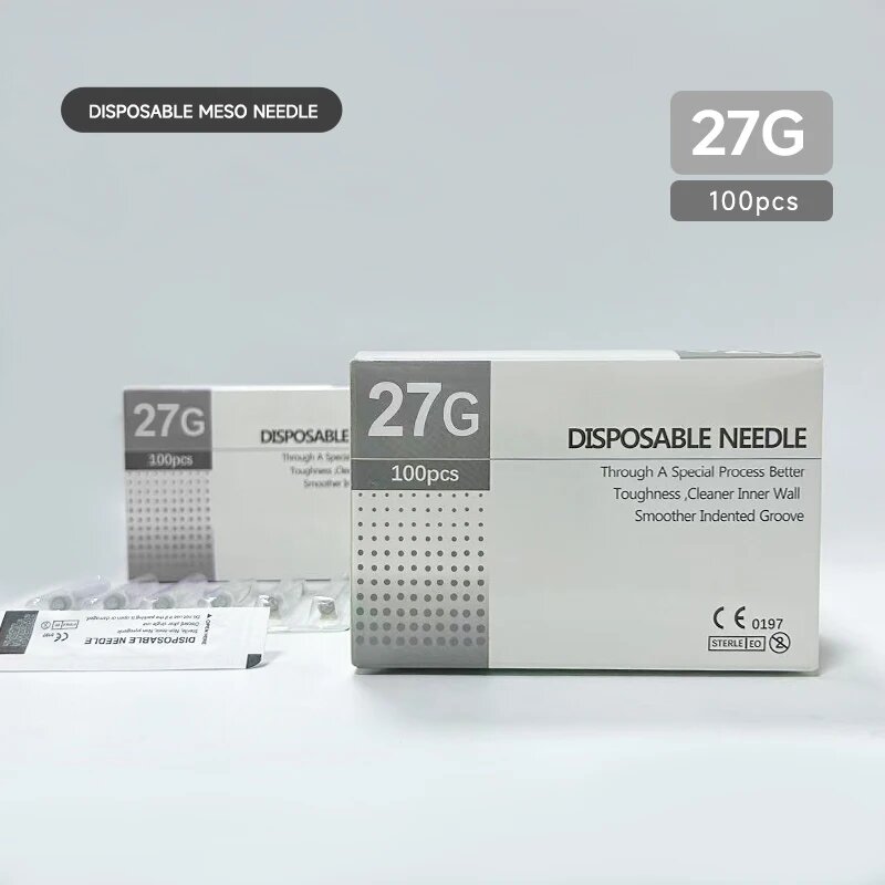 Стерильные иглы для татуажа 27G 25mm, 100шт